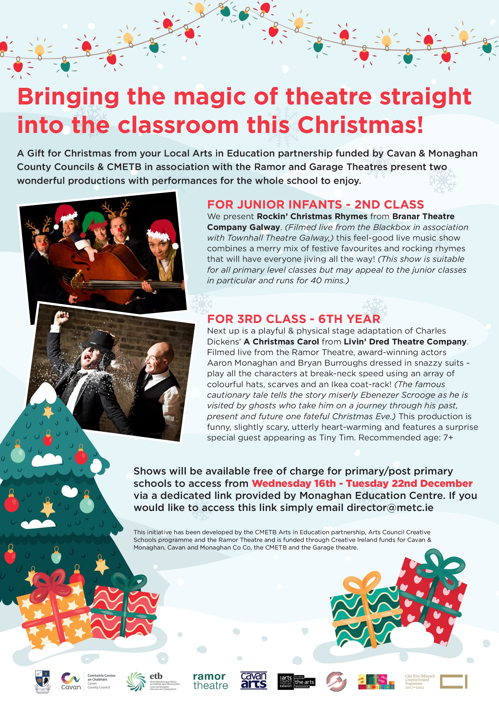 Christmas Theatre to Classrooms - Creative Ireland Programme