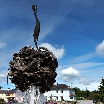 Recycled Copper surrounding Bog Oak Sculpture in Water Feature ...